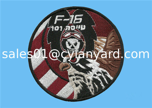Custom garment embroidered patches, China embroidery factory for embroidered emblem badges supplier