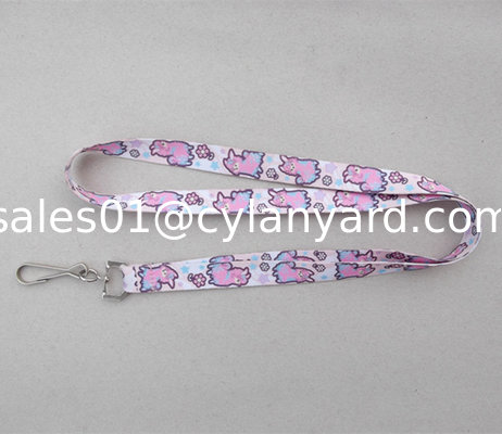 Colorful and durable quality neck lanyards, heat transfer printed with dye sublimation, supplier