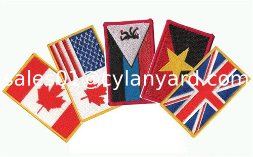 Embroidered police crest patches, garment accessory embroidered shoulder epaulettes patch, supplier