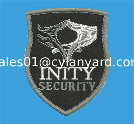 Custom made embroidered security guard badges,embroidery uniform accessories, affordable, supplier