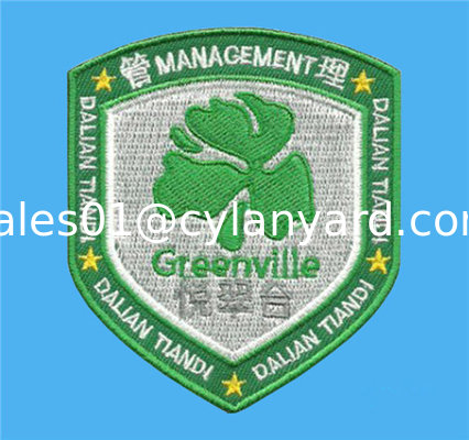 China embroidery manufacturer for embroidered arm badges, embroidered shoulder emblems, supplier