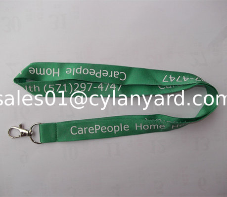 Imprinted flat nylon neck straps, China lanyard factory nylon lanyards with screen printed supplier
