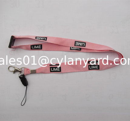 Imprinted flat nylon neck straps, China lanyard factory nylon lanyards with screen printed supplier