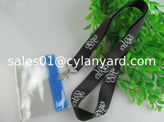 Printed polyester ID card badge lanyards, inexpensive neck lanyards for promotional events supplier