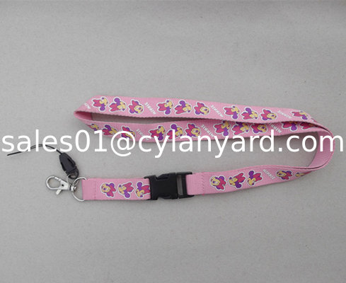 Printed polyester ID card badge lanyards, inexpensive neck lanyards for promotional events supplier