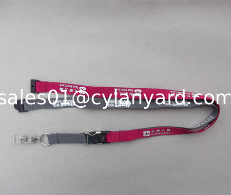 Printed polyester ID card badge lanyards, inexpensive neck lanyards for promotional events supplier