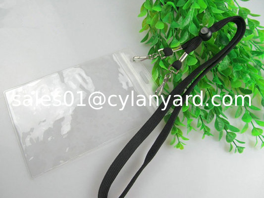 Double ends J hook tubular polyester badge lanyard,tube polyester neck strap with J hooks supplier