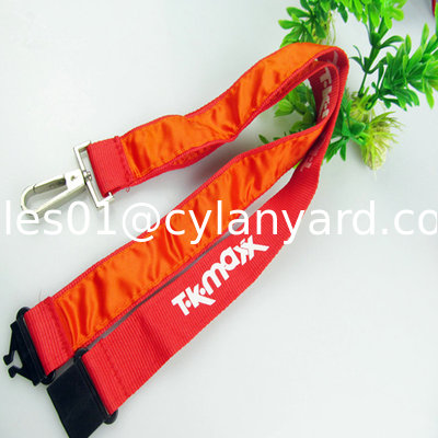 Polyester Satin applique double layer lanyard,deluxe satin ribbon overlayed neck lanyards, supplier