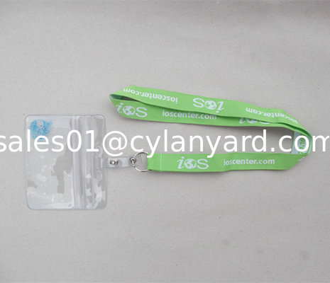 Premium jacquard woven neck lanyard with ID pouch, polyester woven jacquard badge lanayrds supplier
