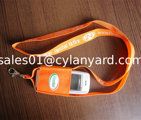 Functional mobile phone holder neck lanyard with spandex bag,China factory for small order supplier