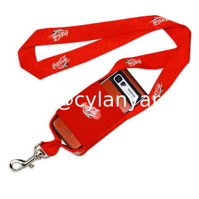 Functional mobile phone holder neck lanyard with spandex bag,China factory for small order supplier