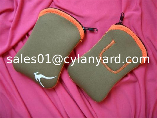 Neoprene phone sleeve case,Neoprene mobile pouch,with or without lanyard,embroidered logo supplier