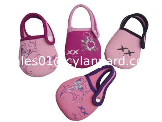 Lady's handbag shaped Neoprene camera case, fashion design neoprene mobile phone pouches, supplier