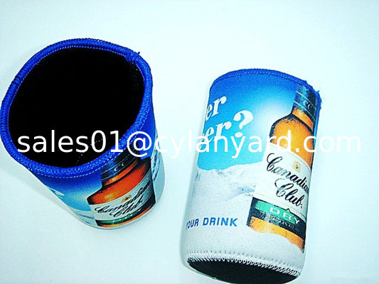 Neoprene can cooler sleeve pouch,Neoprene Coke can skin case, sublimation full color print supplier