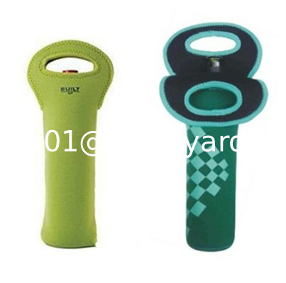 Premium neoprene wine bottle single cooler handbag,neoprene beer bottle protective sleeve supplier