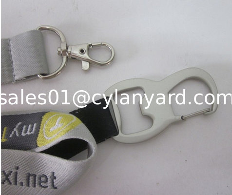 Custom imprinted polyester ID badge lanyard with metal detachable buckle, MOQ300pcs,30g, supplier