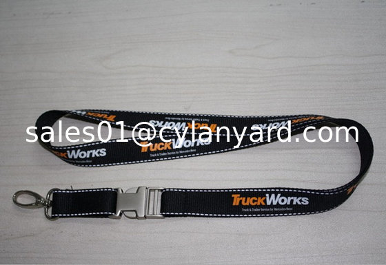 Polyester heat transfer full color print lanyards, polyester dye sublimation neck lanyards supplier