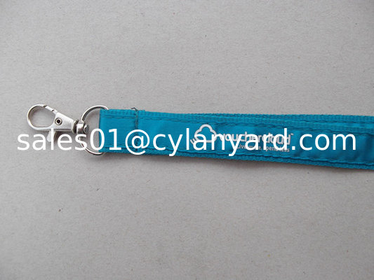 Polyester satin double layered lanyards, satin label overlay lanyards,double layer lanyard supplier