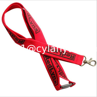 Economical promotional polyester lanyards, flat polyester badge lanyard with dog hook, supplier