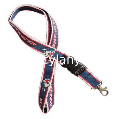 Exquisite polyester woven lanyard with jacquard letters, woven lanyard by dyed yarn, supplier