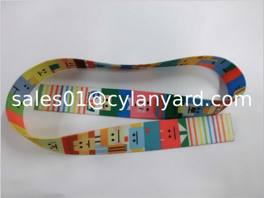 Double end polyester ID badge holder straps, two ended dog hook sublimation badge lanyard, supplier