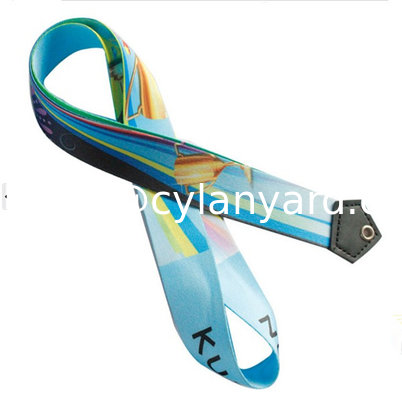 Double end polyester ID badge holder straps, two ended dog hook sublimation badge lanyard, supplier