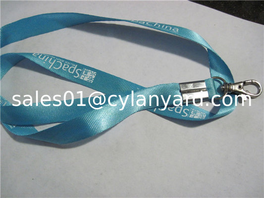 Flat nylon neck strap lanyards with printed logo, imprinted branding logo nylon lanyards supplier