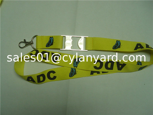 polyester lanyard with metal bottle opener snap hook, Metal bottle opener polyester straps supplier