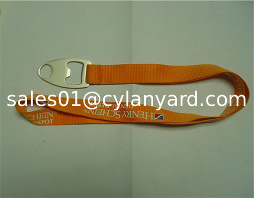 Functional polyester lanyard with metal bottle opener, metal bottle opener neck lanyards, supplier