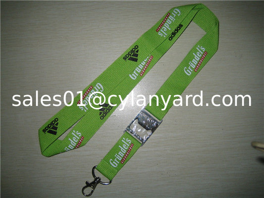 Imprint polyester neck lanyard with metal bottle opener, functional neck straps wholesale supplier