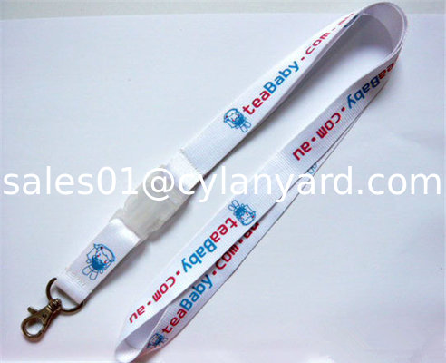 Wholesale Imprint polyester id badge lanyard with clear card pouch, polyester id lanyard, supplier
