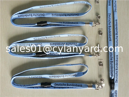 Tubular polyester neck strap with id card badge holder, breakaway tube polyester lanyards, supplier