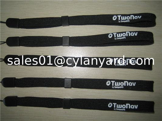 Tube polyester wrist lanyard for smart phones, tubular polyester smart phone wrist straps supplier