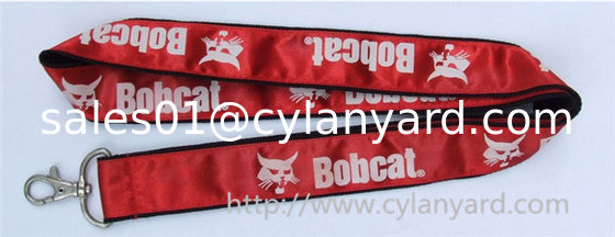 Satin applique double layered neck lanyards, logo printed satin ribbon stitched lanyards, supplier