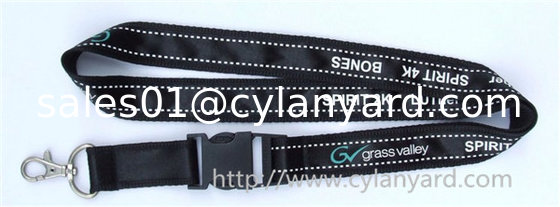 Satin applique polyester lanyard, custom printed satin overlay lanyards from China factory supplier