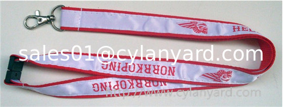Satin layered polyester lanyards, custom satin overlay lanyards for sale China factory, supplier