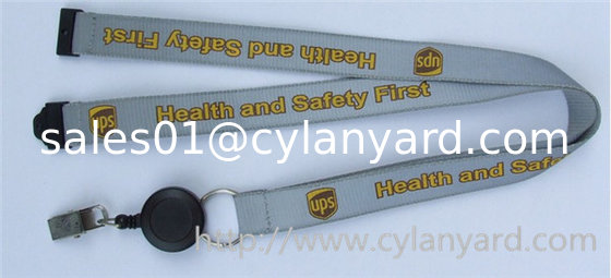 Safety reflective lanyards with retractable badge reel, reflective safety badge lanyards, supplier
