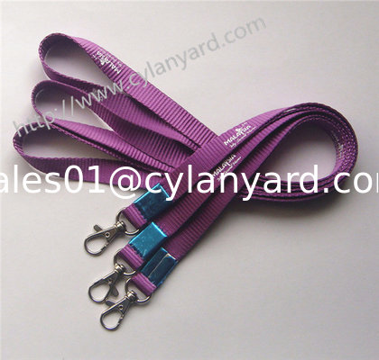 Cheap simple logo imprinted polyester id card lanyard,China lanyard factory small quantity supplier