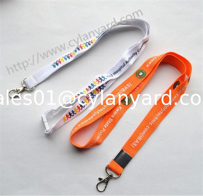 Cheap simple logo imprinted polyester id card lanyard,China lanyard factory small quantity supplier