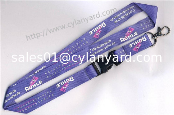 Cheap imprinted logo polyester lanyards, China lanyard factory quality neck lanyards cheap supplier