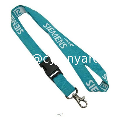 Exquisite woven lanyards, single sided jacquard logo text woven lanyards, MOQ 300pcs supplier