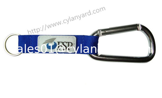 Metal Carabiner wrist strap lanyard with rubber pad logo,function polyester wrist lanyards supplier