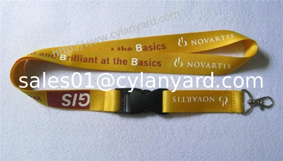 Business printed nylon strap ribbon, imprinted nylon ribbon with swivel card clip, supplier