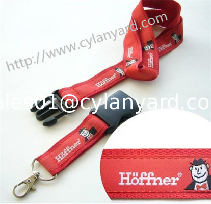 Double layer jacquard applique neck lanyards with retractable pull reel, premium quality, supplier
