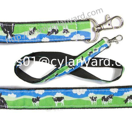 Double layer jacquard applique neck lanyards with retractable pull reel, premium quality, supplier