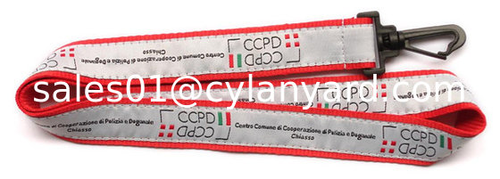 Double layer jacquard applique neck lanyards with retractable pull reel, premium quality, supplier