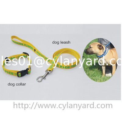 Heavy duty metal clasp hook polyester dog's leash and dog's collar, full color polyester, supplier
