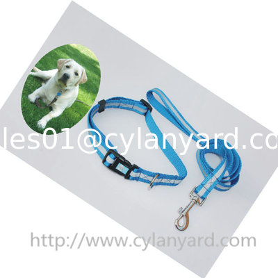 Reflective polyester lanyard dog leash for pet products, polyester pet leash lanyards, supplier