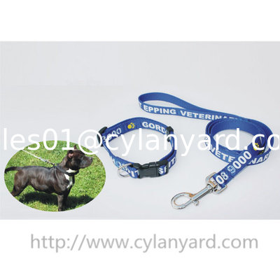 Wholesale custom woven lanyard dog collar and dog lead gift sets, quality pet products, supplier