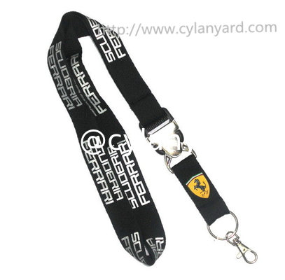 Discount imprinted polyester lanyards with metal buckle, custom lanyards wholesale, MOQ300 supplier